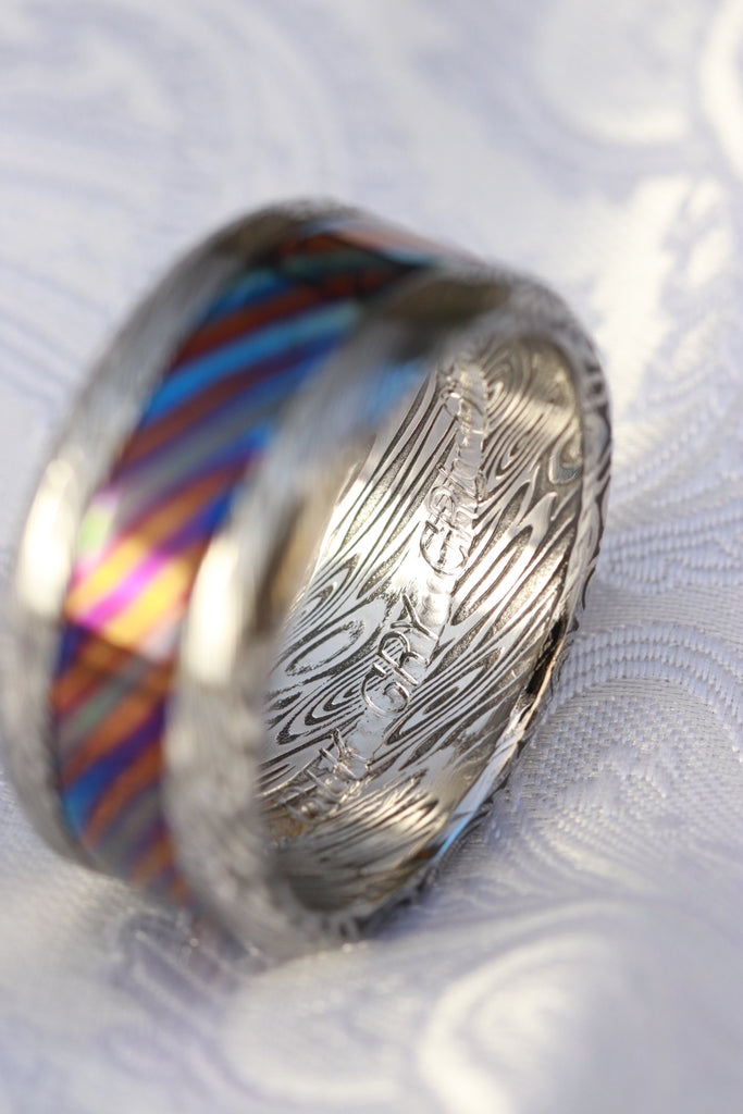 Grayson BLK GRY CRL " Limited Edition Series-10.5mm timascus ring, wed ...